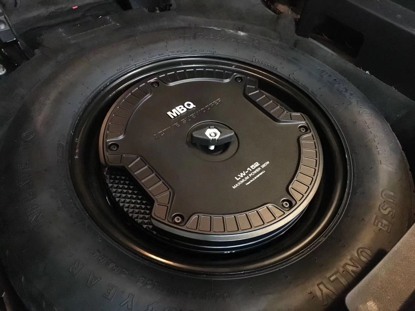 LW-152 Car Audio Dual Woofer Powered Sub Spare Wheel Subwoofer with ...